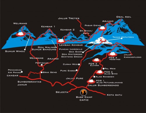 Ingin Mendaki Gunung Arjuna? Ini Peta Lewat Desa Sumbergondo - Malang Times