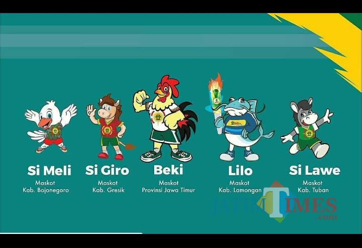 Beki, Meli, Giro, Lilo, dan Lawe, Lima Maskot Porprov Jatim yang Bisa Jadi Inspirasi Semangatmu ...