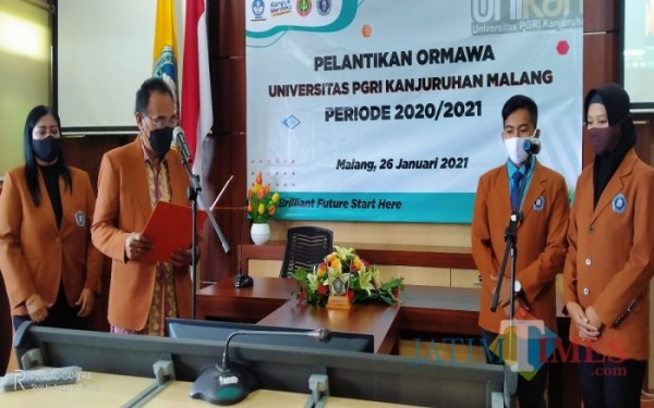 Lantik Pengurus Baru Ormawa 2020-2021, Rektor Unikama Beri Arahan Penting ini - Malang Times