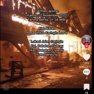 Pasar Induk Caringin Bandung Dilalap Si Jago Merah, Puluhan Kios Ludes ...