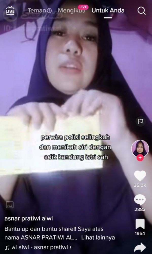 Viral Istri Polisi Laporkan Suami Diduga Nikahi Adik Kandungnya