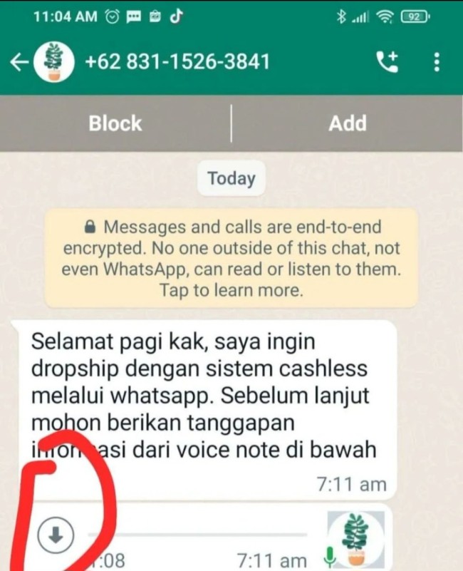 Hati-Hati! Ini Ciri Penipuan Baru Pakai Voice Note WhatsApp