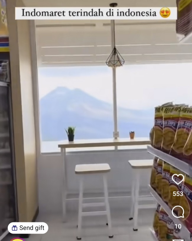Viral, Indomaret dengan Pemandangan Terindah, Asyik buat Nongkrong
