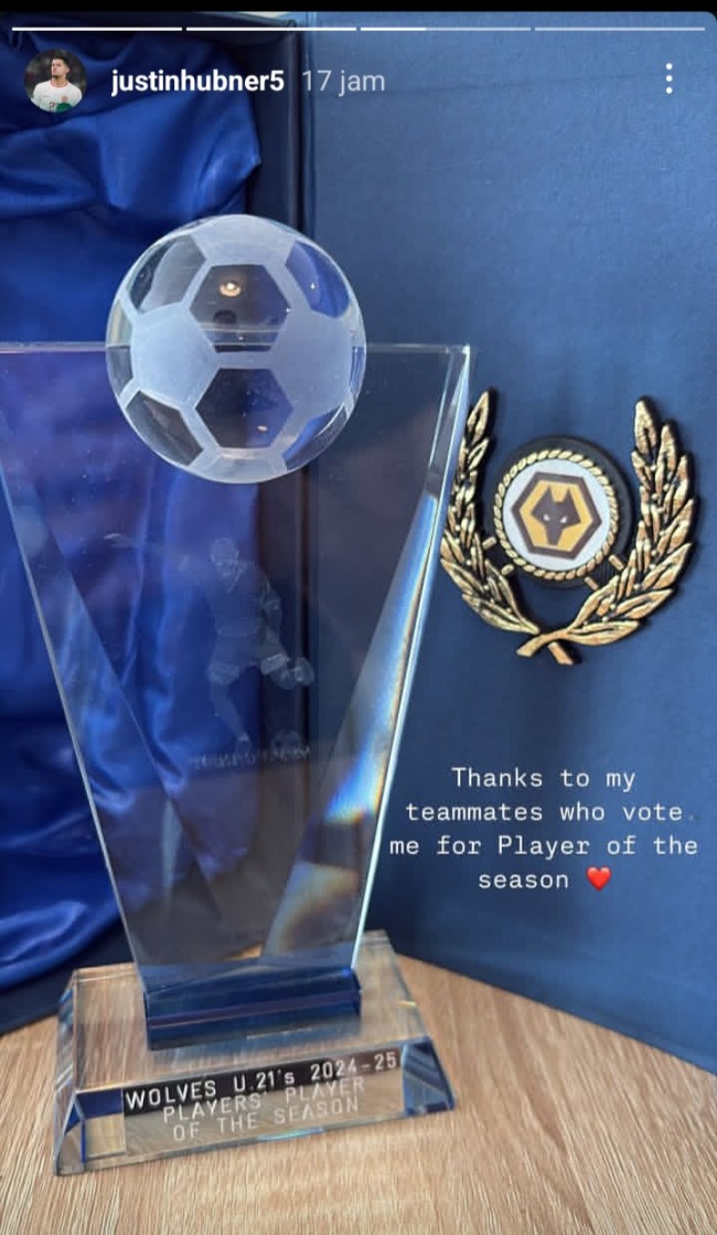 Justin Hubner Terpilih Sebagai Pemain Terbaik Wolves U-21 Musim 2024/ ...